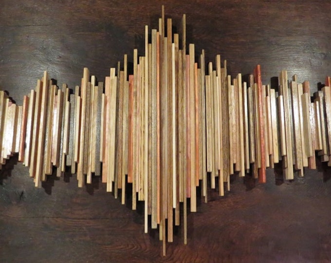 4ft Custom Sound Wave, Wood Soundwave Wall Sculpture, Audio Art, 5th ...