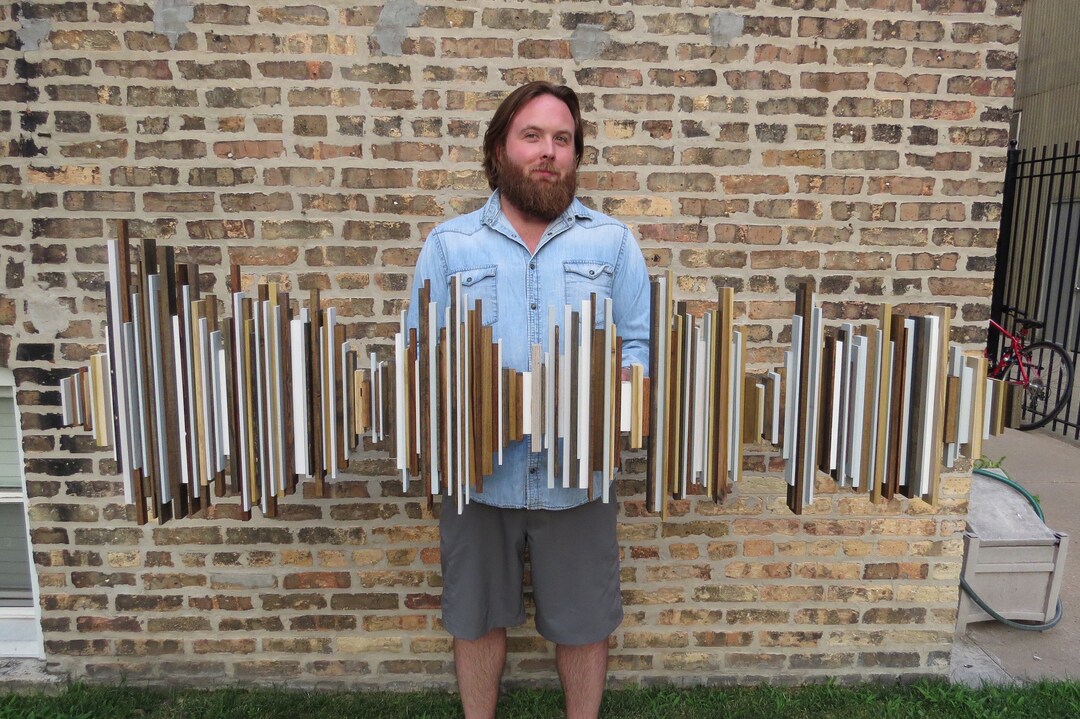 8 Ft Custom Sound Wave, Wood Soundwave Wall Sculpture, Song or Voice ...