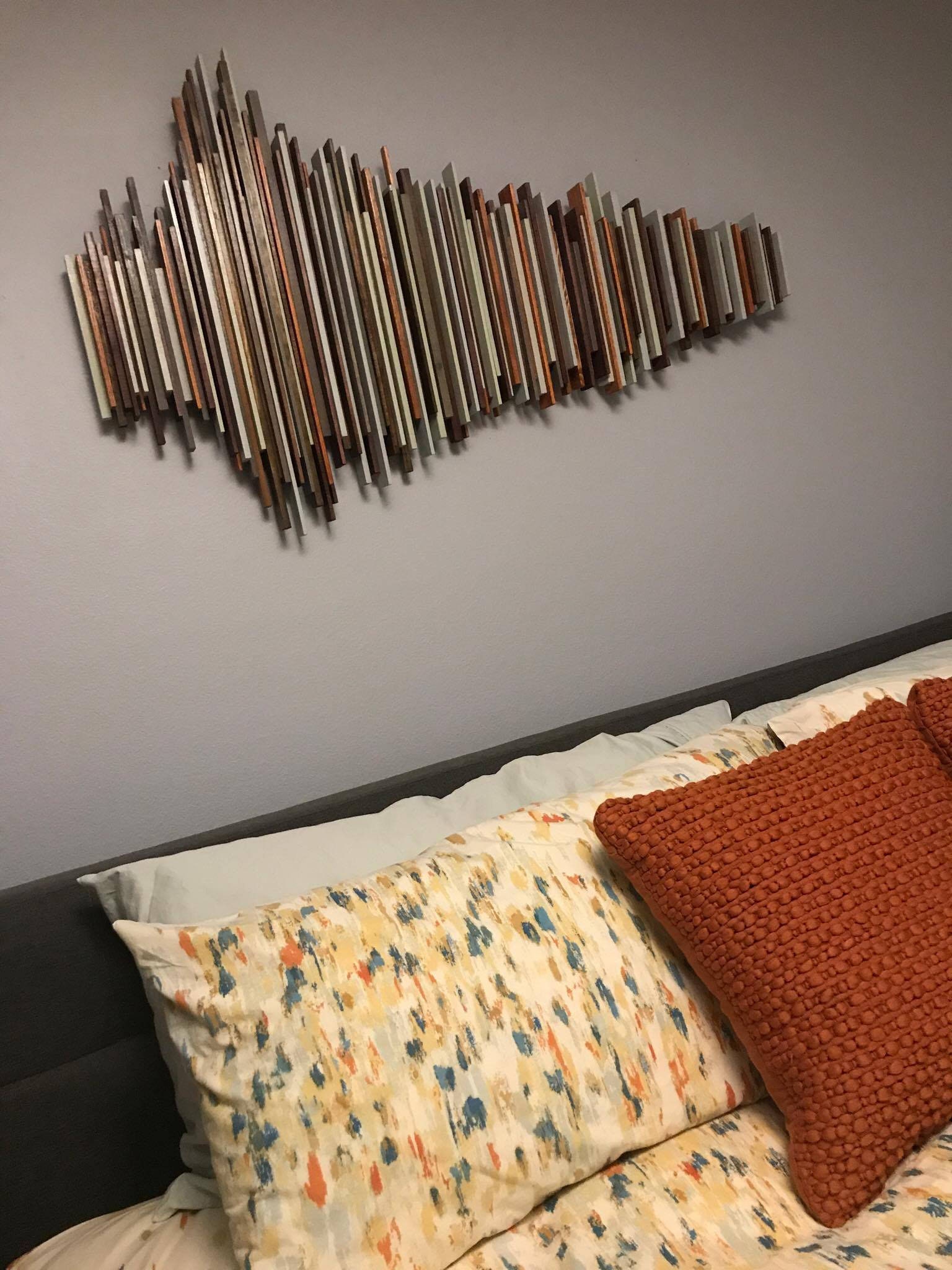 Custom 4 ft Wood Soundwave Wall Sculpture, Sound Wave Art, Based on Any ...