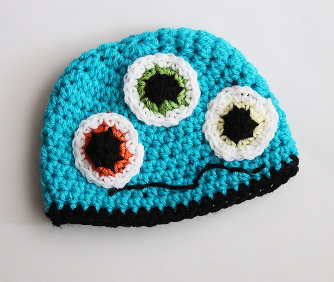 Mommy's Little Monster Crochet Baby Hat - Etsy