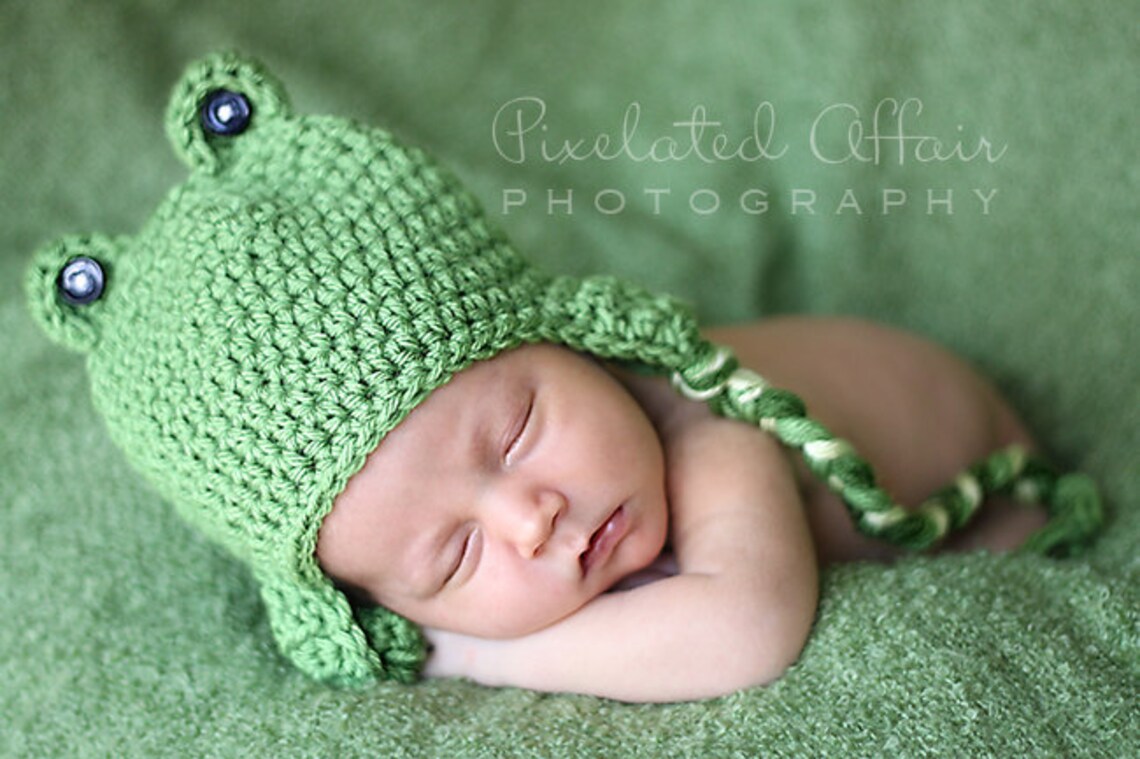 Little Frog Crochet Baby Hat - Etsy