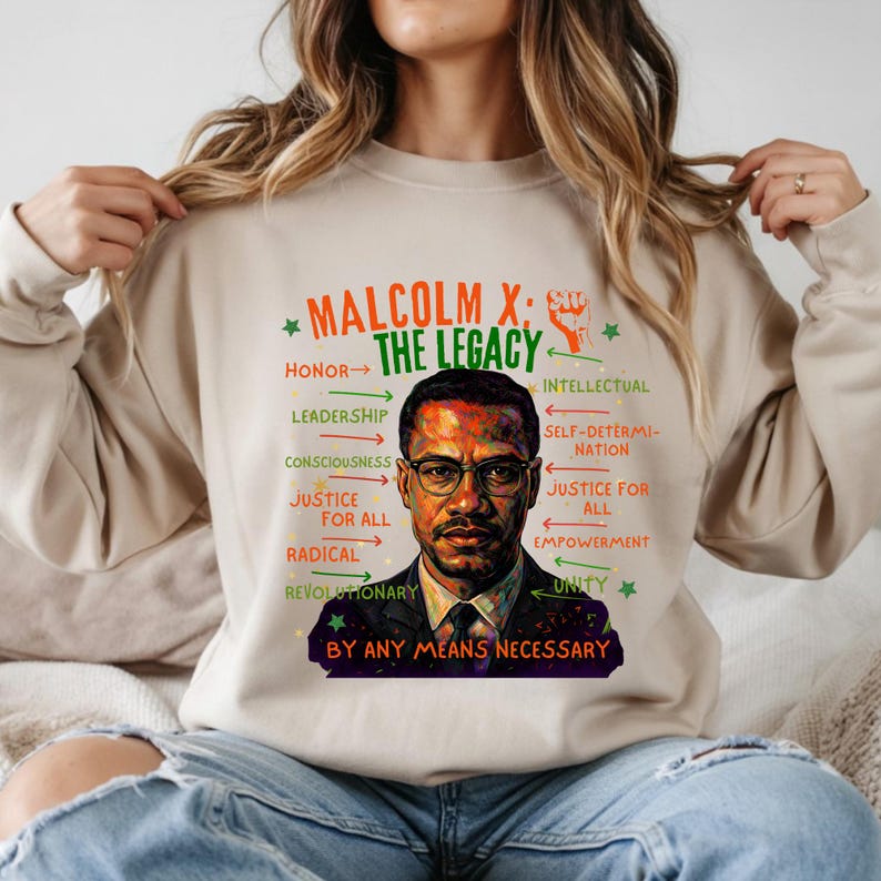 Malcolm X Legacy Black History Month DTF Transfer: Civil Rights Leader ...