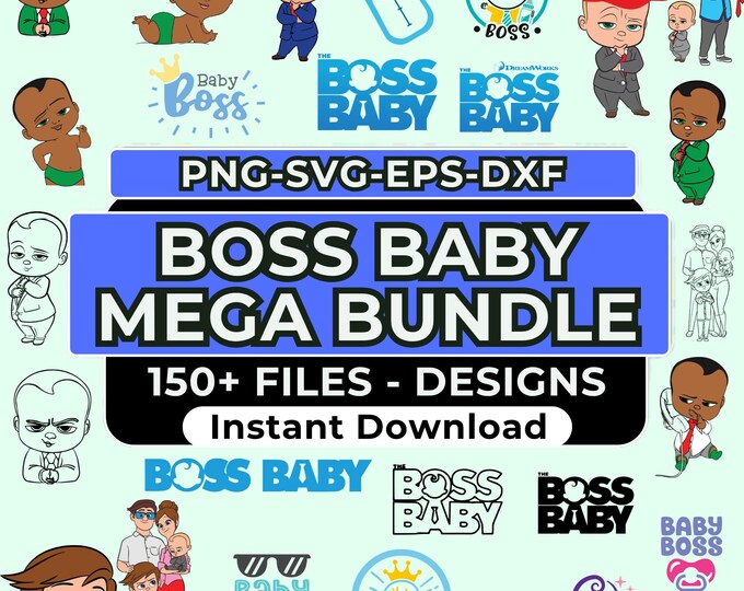Boss Baby Watercolor Clipart Bundle: PNG Files for Scrapbooking ...