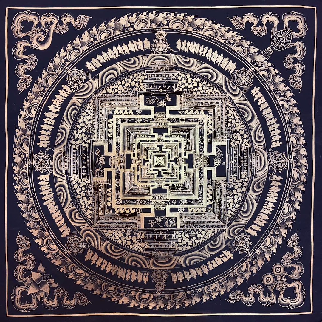 Kalachakra Mandala Tibetan Thangka | Hand-painted Buddhist Sacred ...