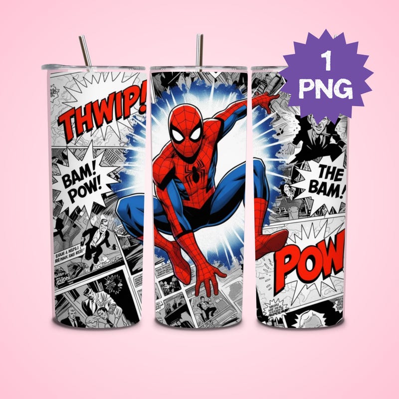 Spider Man Tumbler 20oz - Etsy