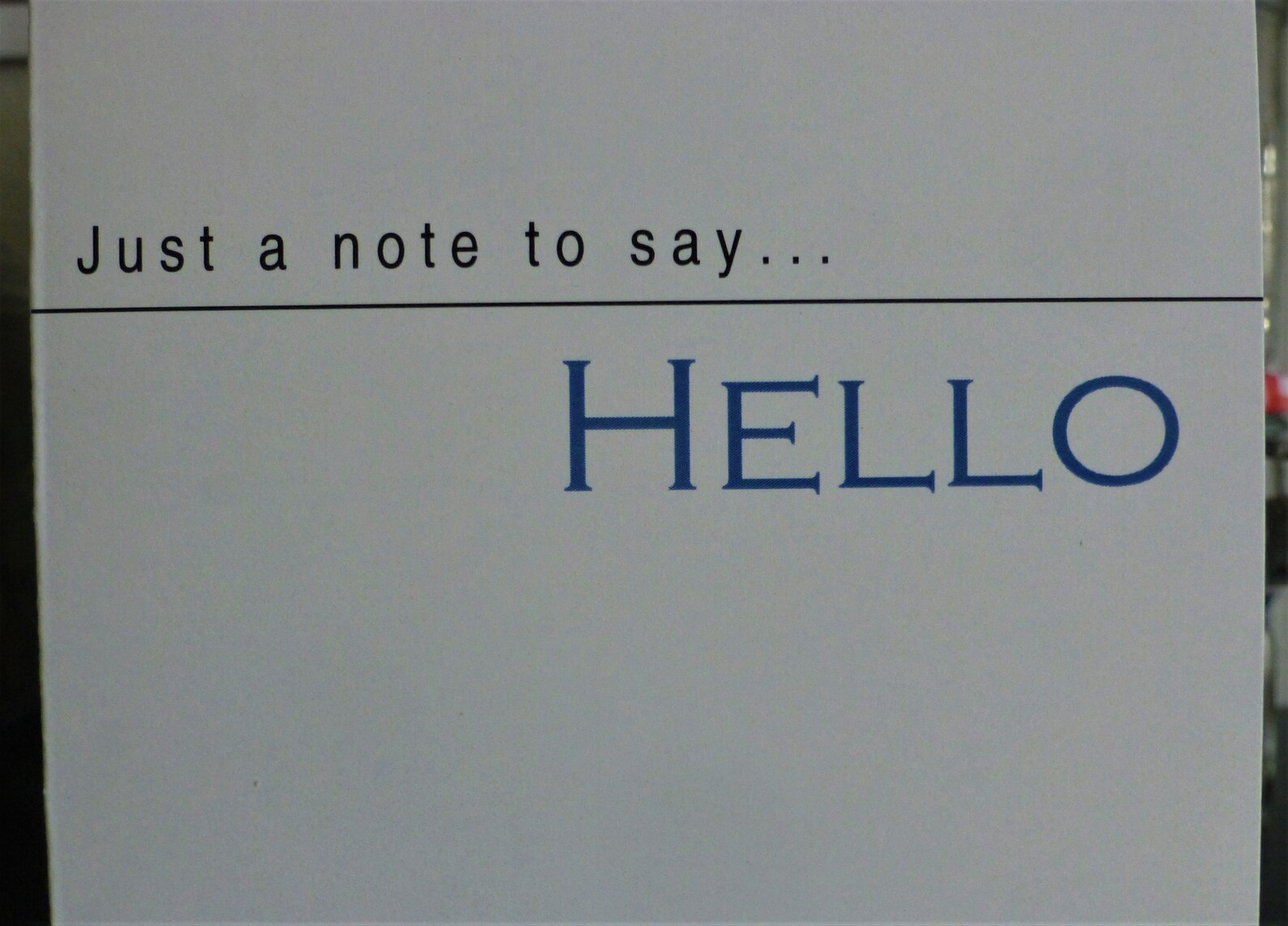 Just a Note to Say...hello. "thinking of You" Card - Etsy