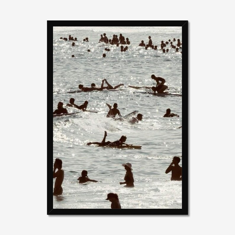 Summer Bondi Beach Poster, Surfers Print, Vintage Fine Art Photography ...