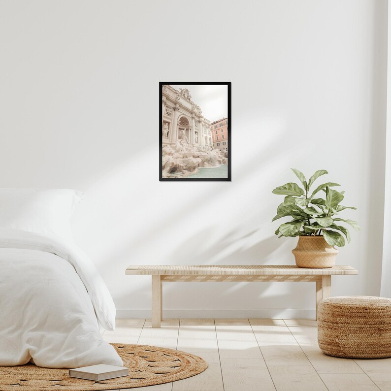 Trevi Fountain Poster, Summer Rome Photography, Vintage Fine Art ...