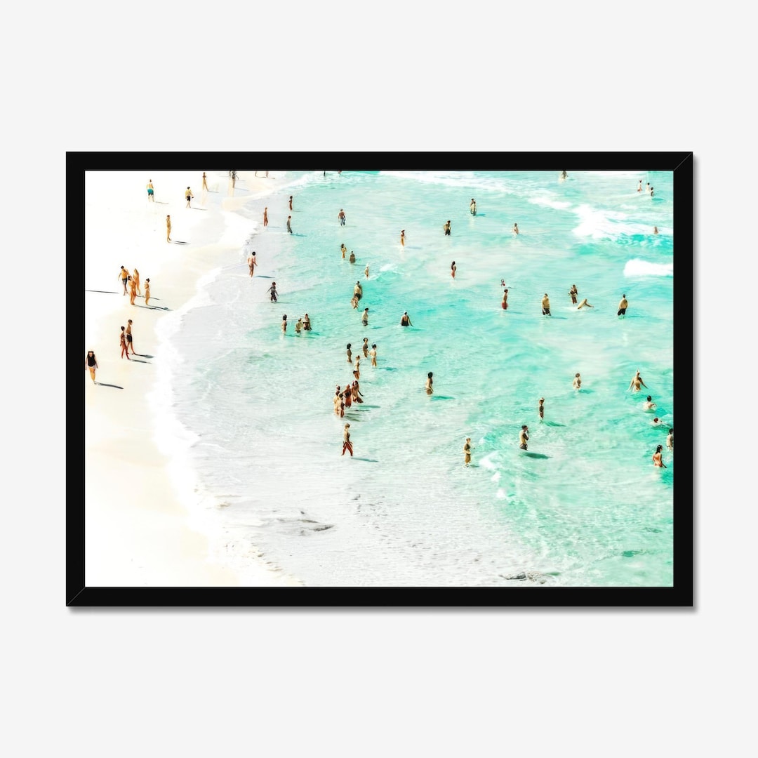 Bondi Bathers Poster, Australian Summer Beach Photography, Vintage Fine ...