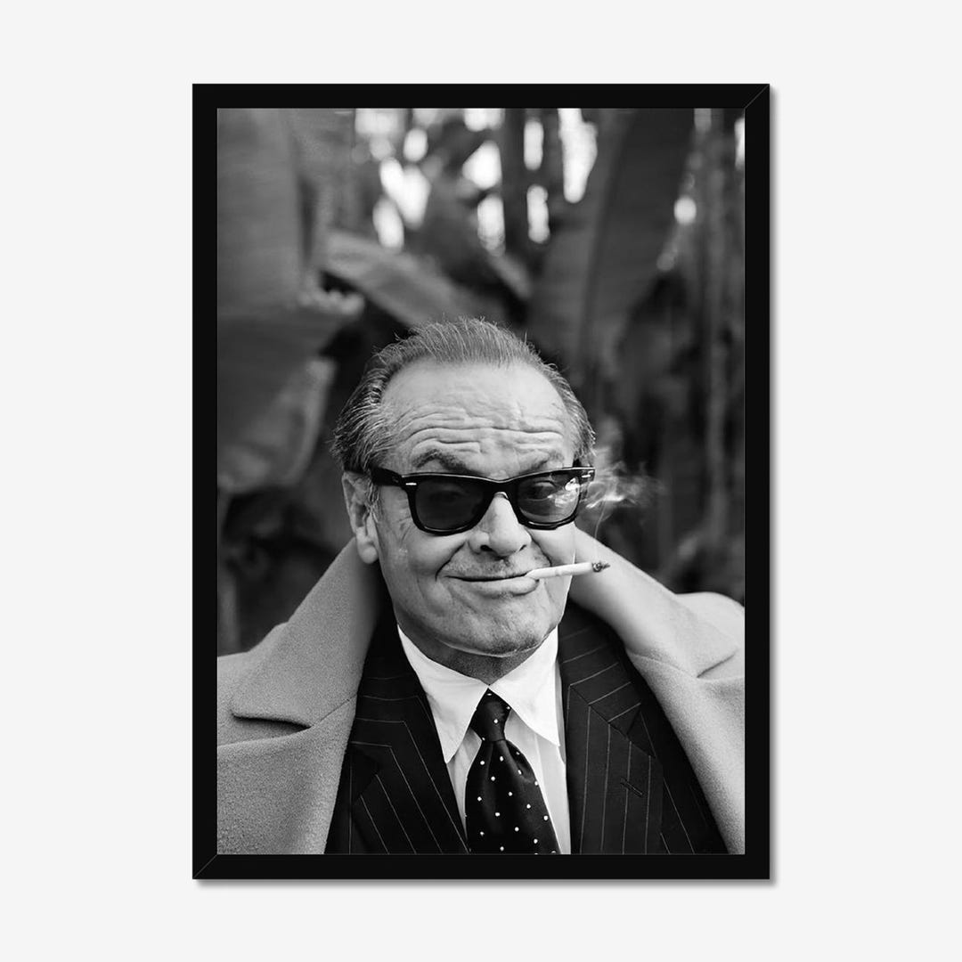 Iconic Jack Nicholson Poster, Cigarette Print, Vintage Fine Art ...