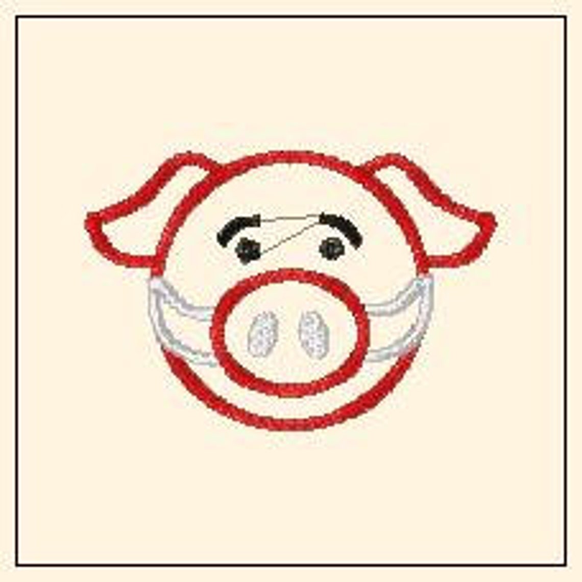 Razorback Hair Bow Center Embroidery Design Machine Applique - Etsy