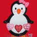 Valentine's Day Love Penguin Digital Embroidery Design Machine Applique ...