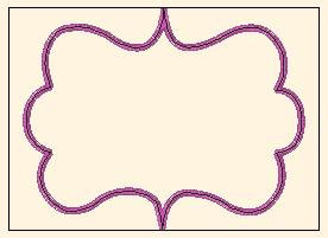 Rectangle Frame Digital Embroidery Design Machine Applique - Etsy