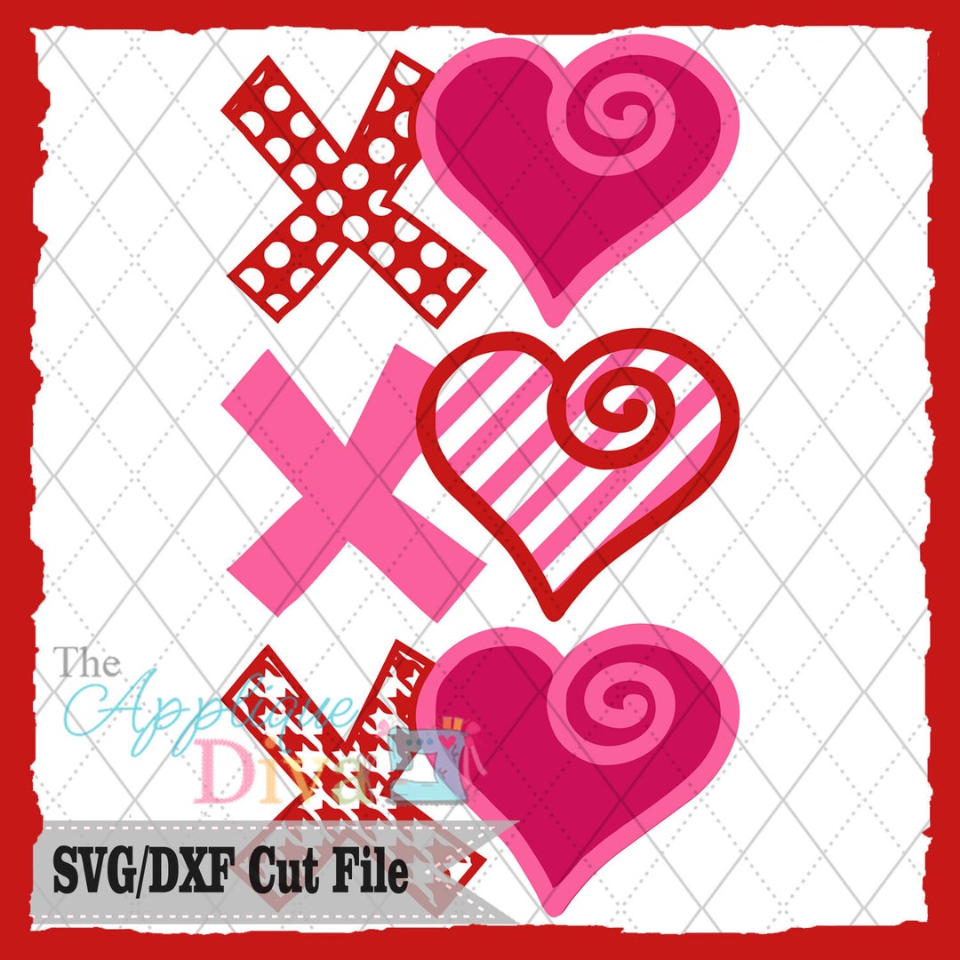 Valentine's Day XOXOXO SVG/DXF Cutting File - Etsy