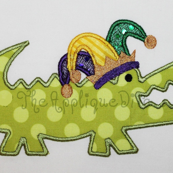 Mardi Gras Alligator Svg - Etsy