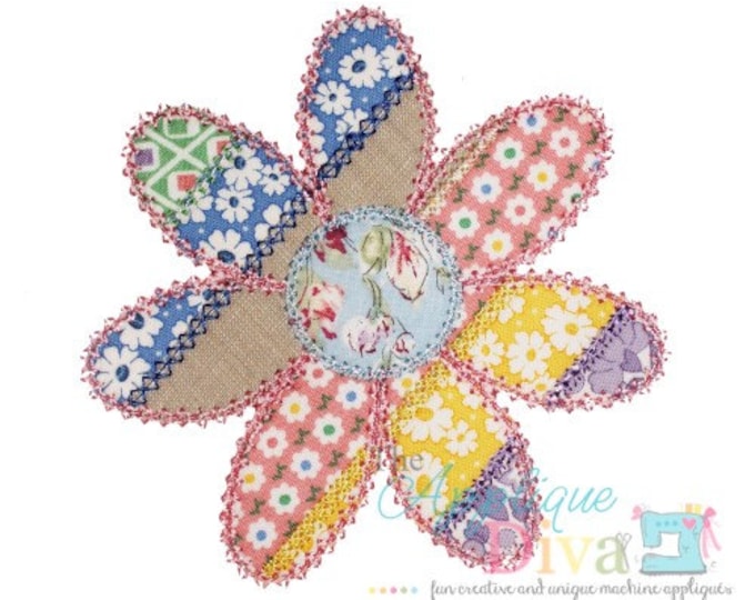 Spring Shabby Patchwork Flower Digital Embroidery Design Machine ...