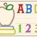 Back to School ABC 123 Frame Embroidery Design Machine Applique - Etsy