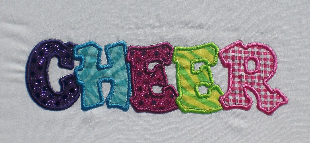 Cheer Word Embroidery Design Applique - Etsy