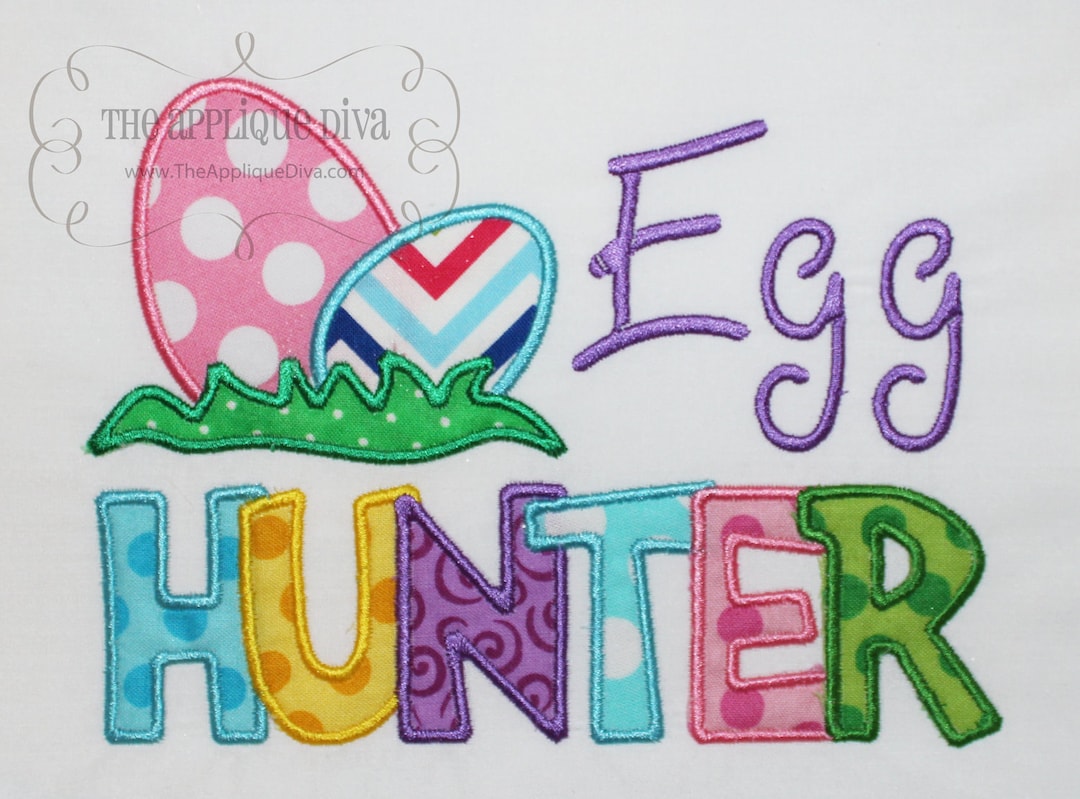 Easter Egg Hunter Embroidery Design Machine Applique - Etsy