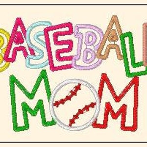 Summer Baseball Mom Digital Embroidery Design Machine Applique - Etsy