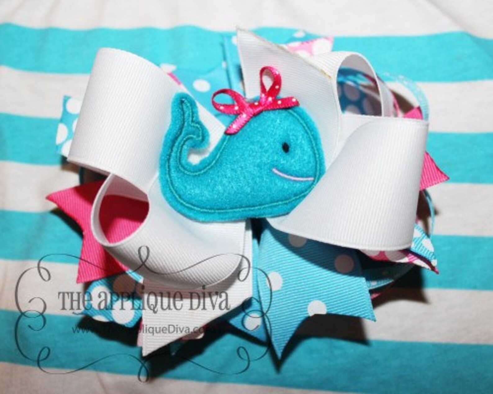 Whale Bow Centers Embroidery Design Machine Applique - Etsy