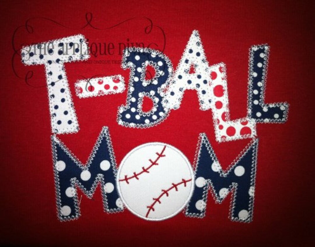 Summer T Ball Mom Digital Embroidery Design Machine Applique - Etsy