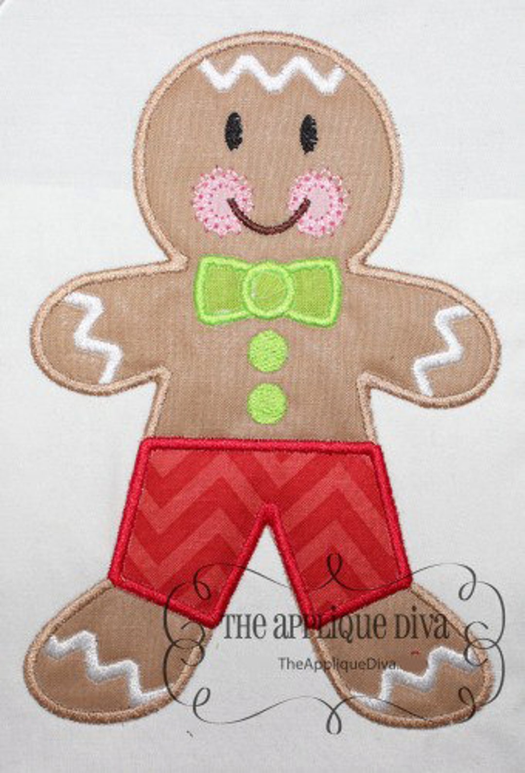 Christmas Gingerbread Boy Digital Embroidery Design Machine Applique - Etsy