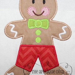 Christmas Gingerbread Boy Digital Embroidery Design Machine Applique - Etsy