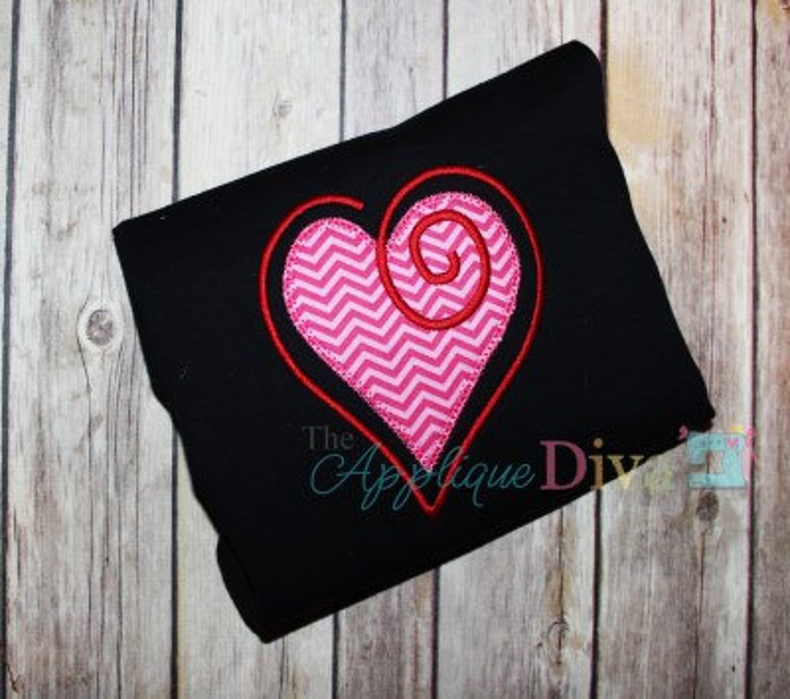 Valentine's Day Double Heart Digital Embroidery Design - Etsy