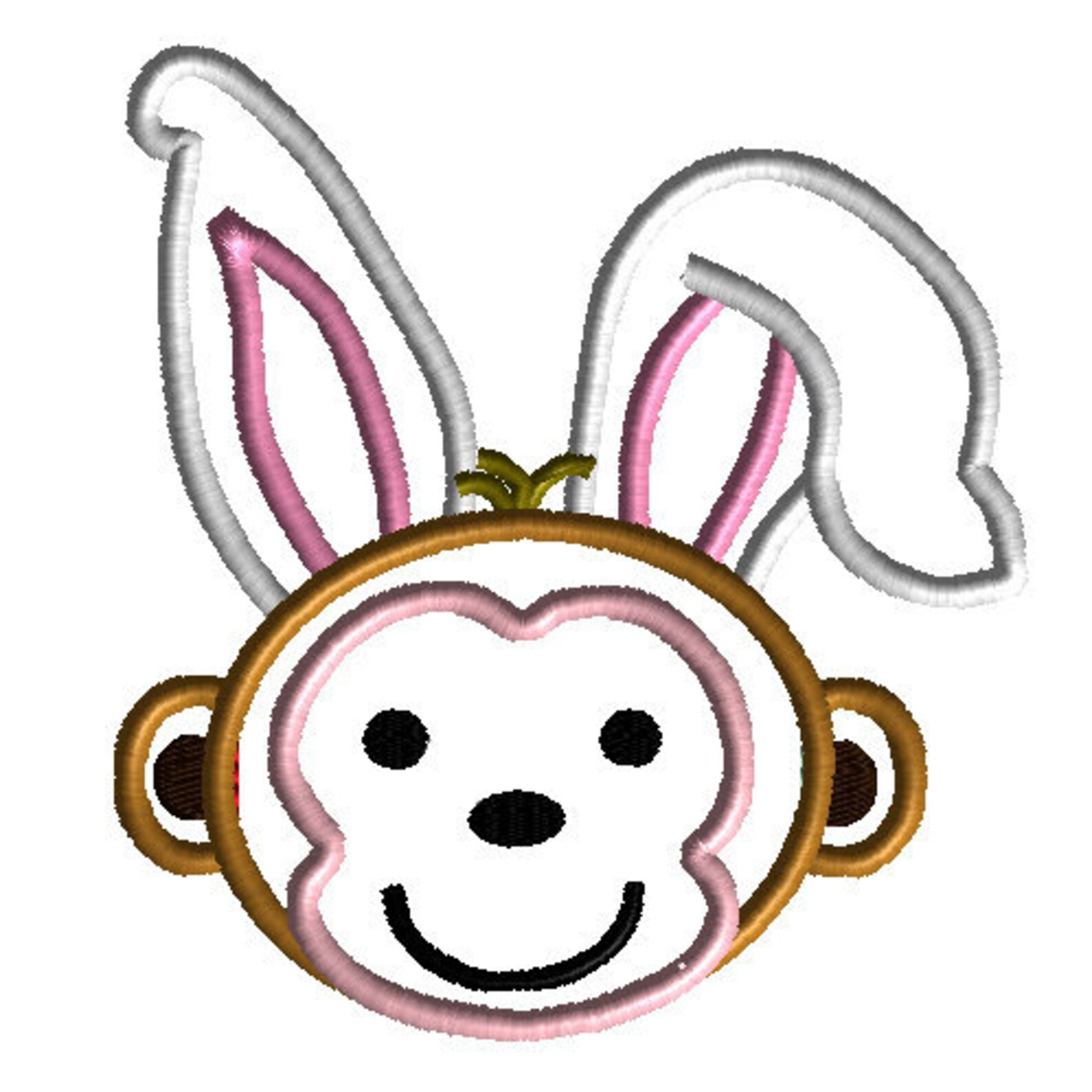 Easter Monkey Embroidery Design Machine Applique - Etsy