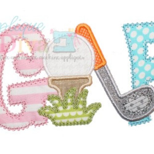Golf Ball Applique Machine Embroidery Design Machine - Etsy