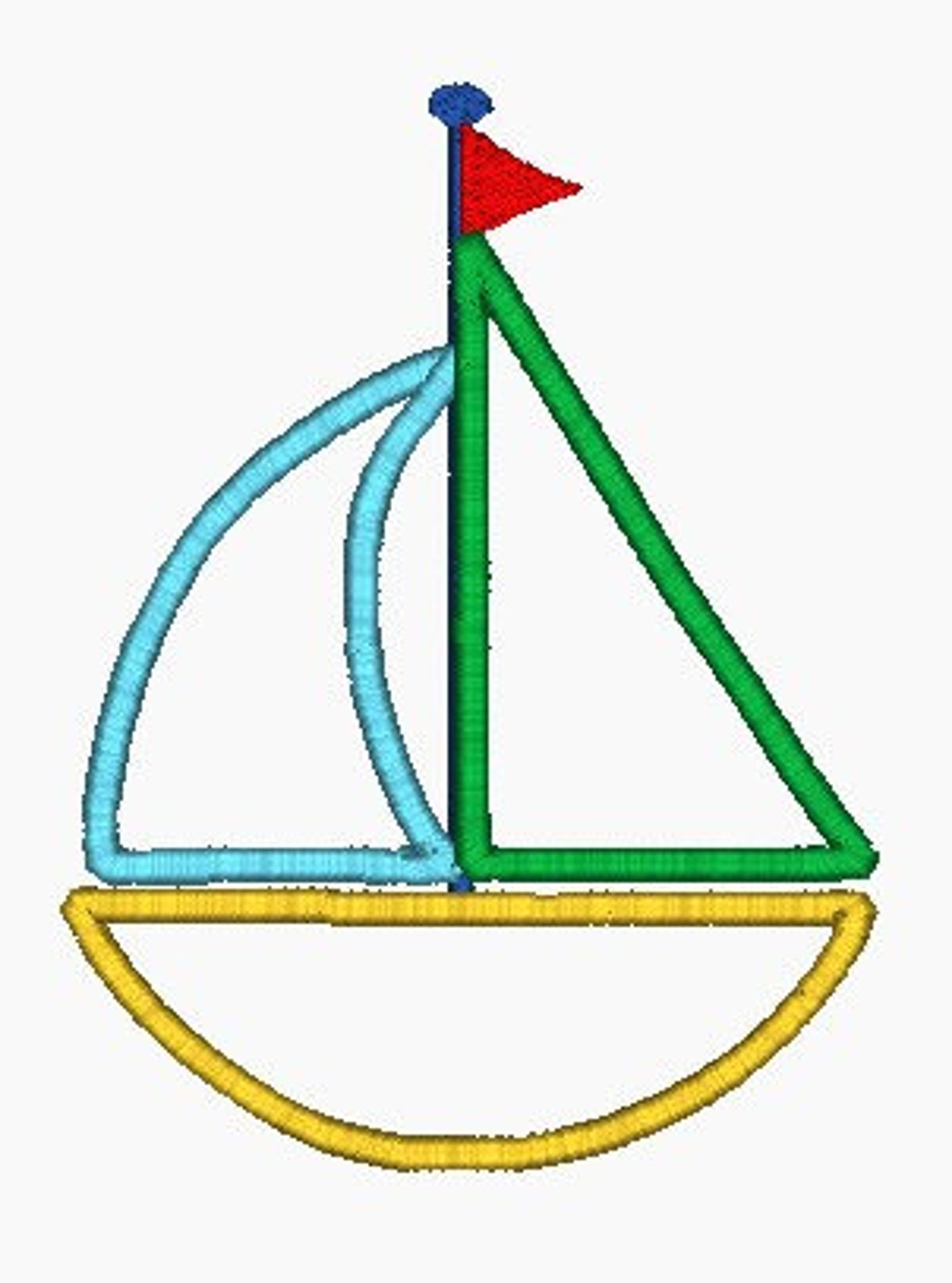 Sailboat Embroidery Design Applique - Etsy