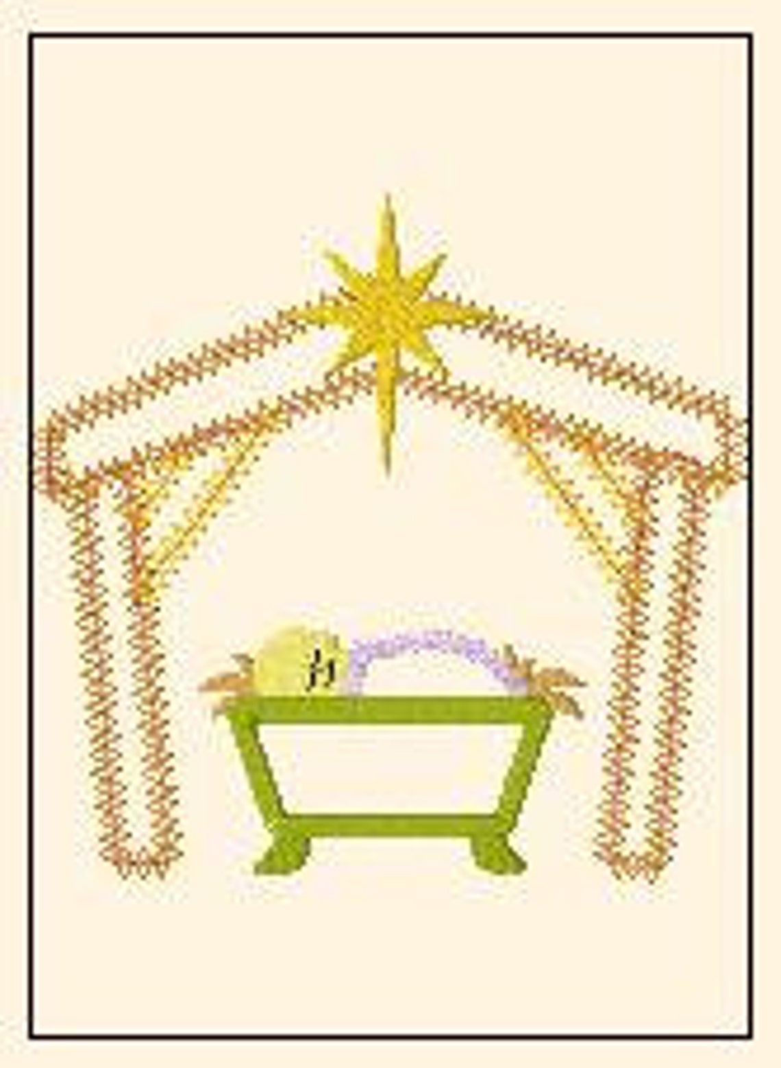 Christmas Manger Digital Embroidery Design Machine Applique - Etsy
