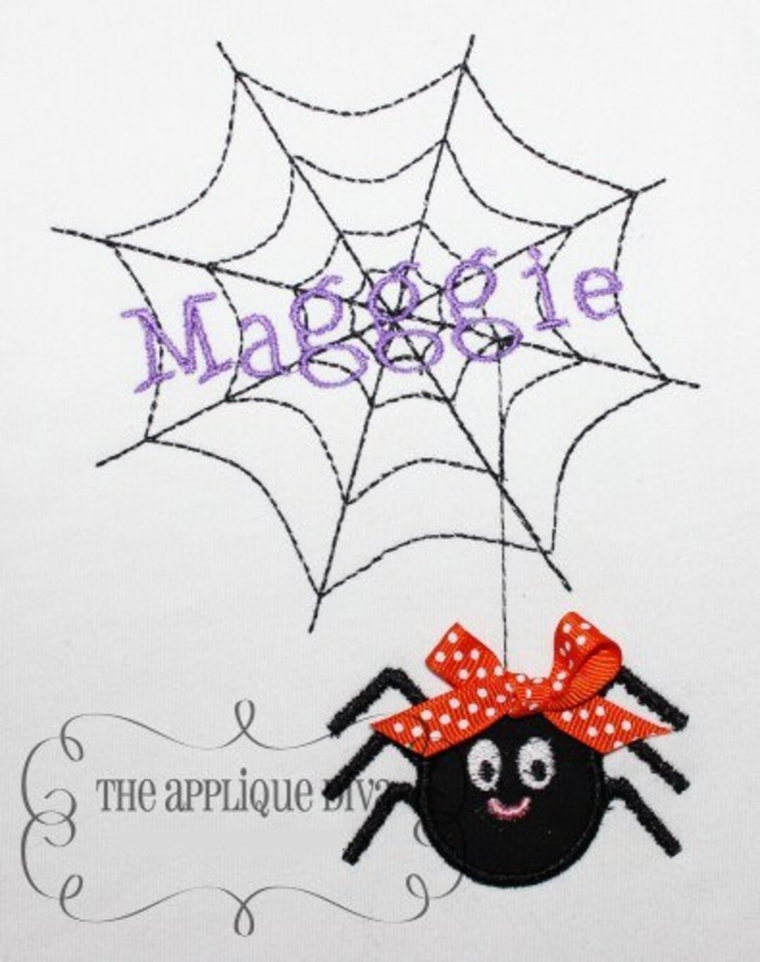 Halloween Spider Web Frame Digital Embroidery Design Machine Applique ...