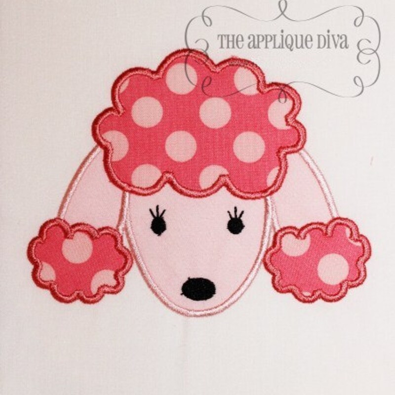 Poodle Applique - Etsy