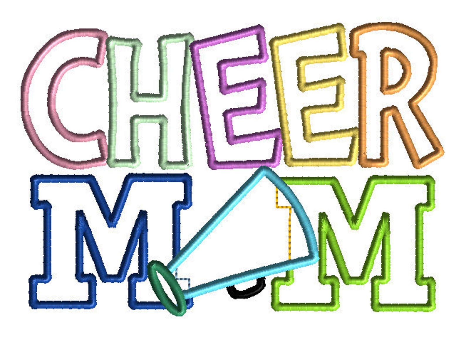 Cheer Mom Embroidery Design Machine Applique - Etsy
