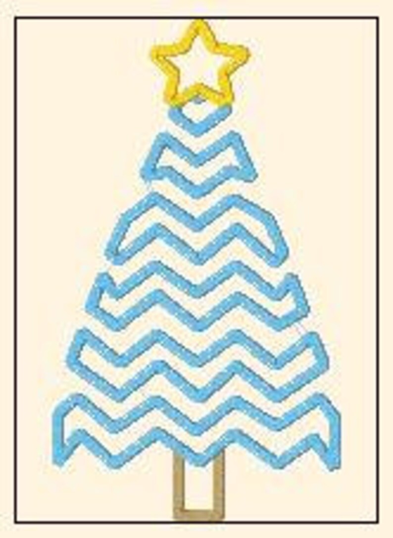 Christmas Chevron Tree Digital Embroidery Design Machine Applique - Etsy