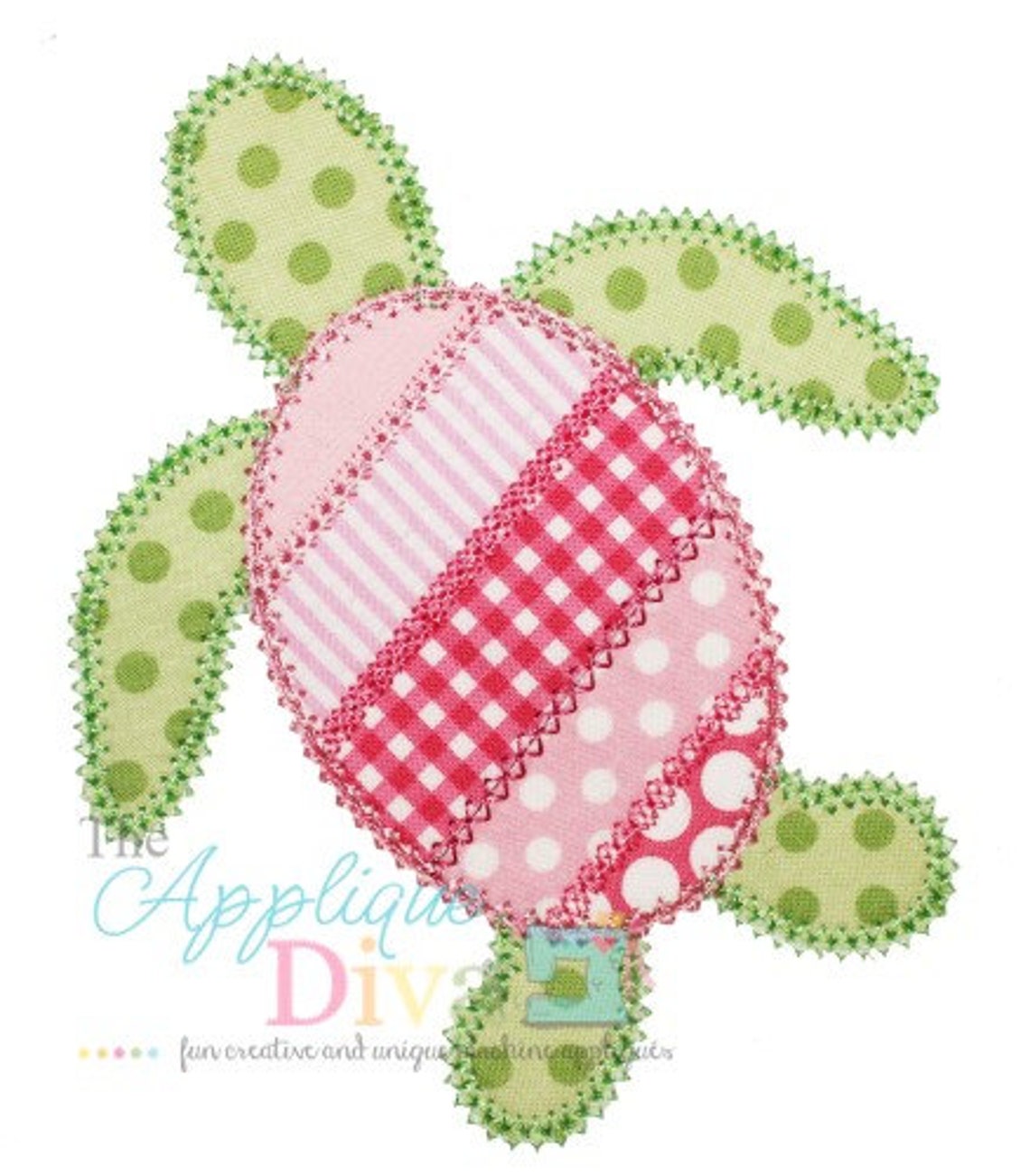 Summer Shabby Patchwork Sea Turtle Digital Embroidery Design - Etsy