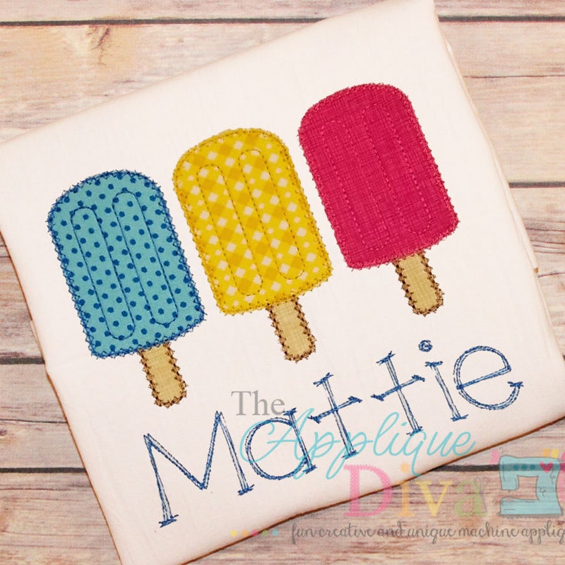 Popsicle Applique - Etsy