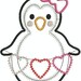 Valentine's Day Love Penguin Digital Embroidery Design Machine Applique ...
