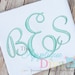 Pretty Simple Monogram Embroidery Font - Etsy