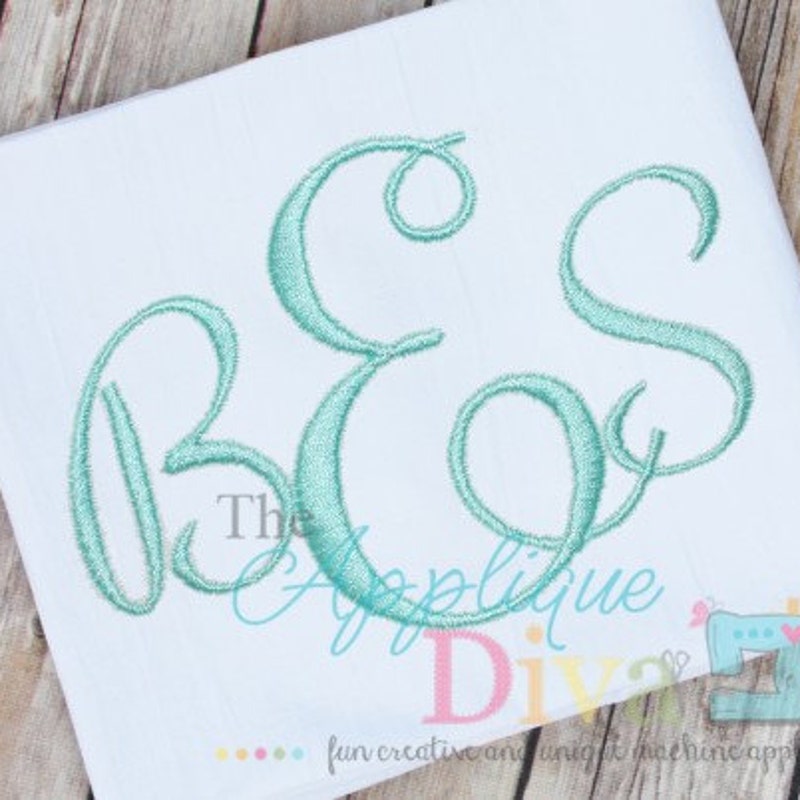 Monogram Font Embroidery - Etsy