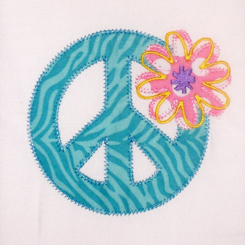 Peace Sign Applique - Etsy