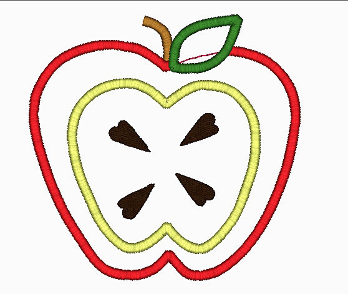 Double Apple Embroidery Design Machine Applique - Etsy