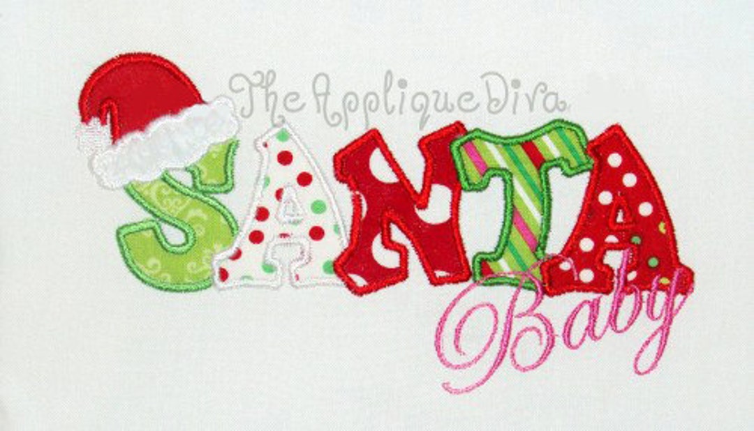 Christmas Santa Baby Embroidery Design Machine Applique - Etsy