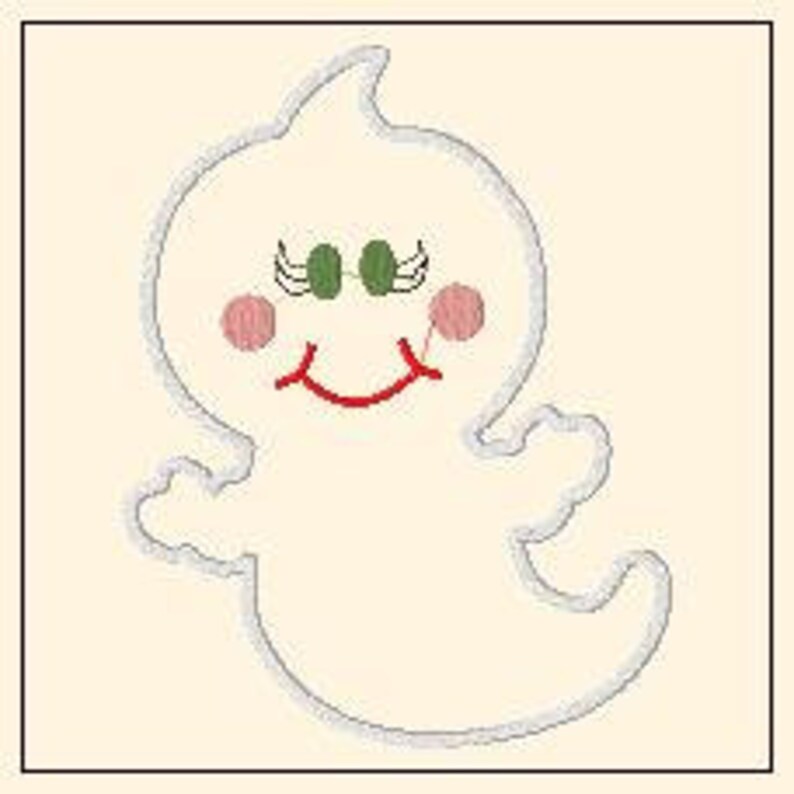 Halloween Girl Ghost Digital Embroidery Design Machine Applique - Etsy