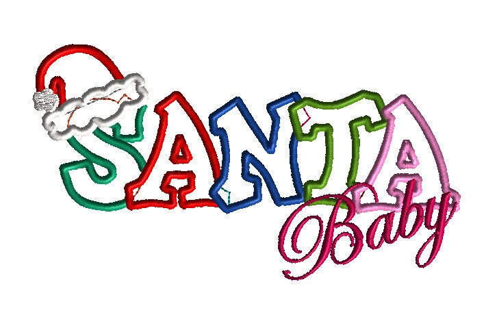 Christmas Santa Baby Embroidery Design Machine Applique - Etsy