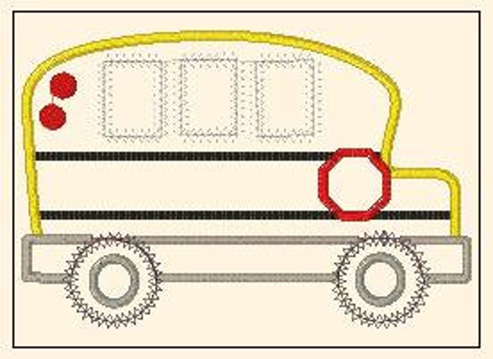 Back to School Simple Bus Embroidery Design Machine Applique - Etsy