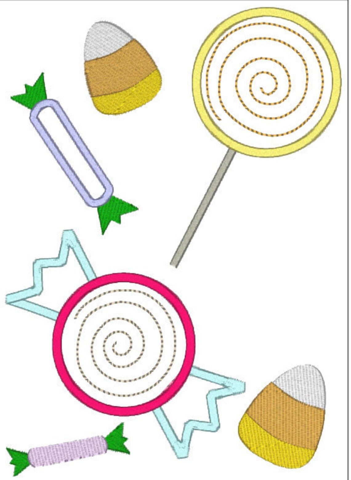 Candy Trick or Treat Embroidery Design Machine Applique - Etsy