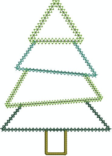 Christmas Mixed up Tree Digital Embroidery Design Machine Applique - Etsy